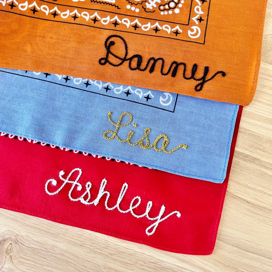 Custom Chainstitched Bandana | Central Coast Stitchworks